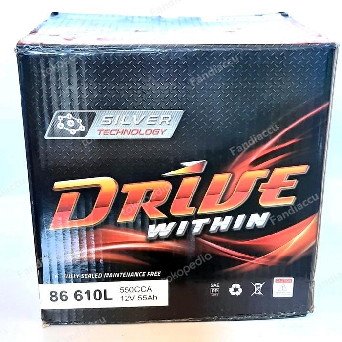 Jual AKI KHUSUS MOBIL WULING ALMAZ AKI DRIVE 86610L MF 12 VOLT 55 AMPER ...