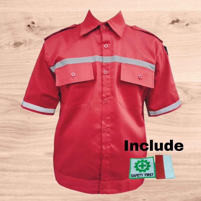 Jual Wearpack Safety Seragam Kerja seragam Bengkel Lengan pendek - biru ...
