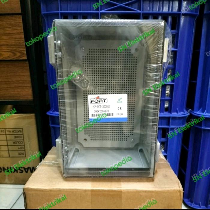 Jual ABS Junction box Transparan 300x200x170mm IP66 + Base Plate ...