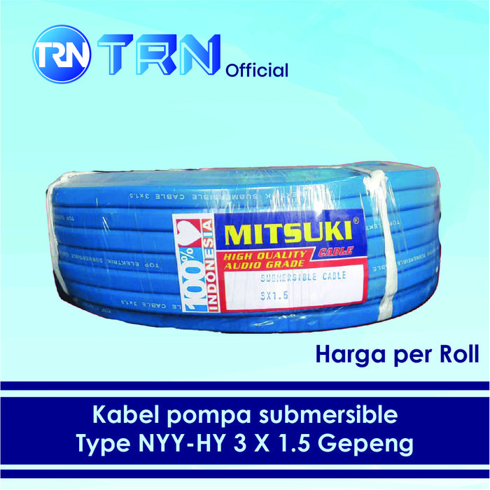 Jual Kabel pompa submersible Type NYY-HY 3 X 1.5 Gepeng Harga per roll - Kab. Tangerang - TRN ...