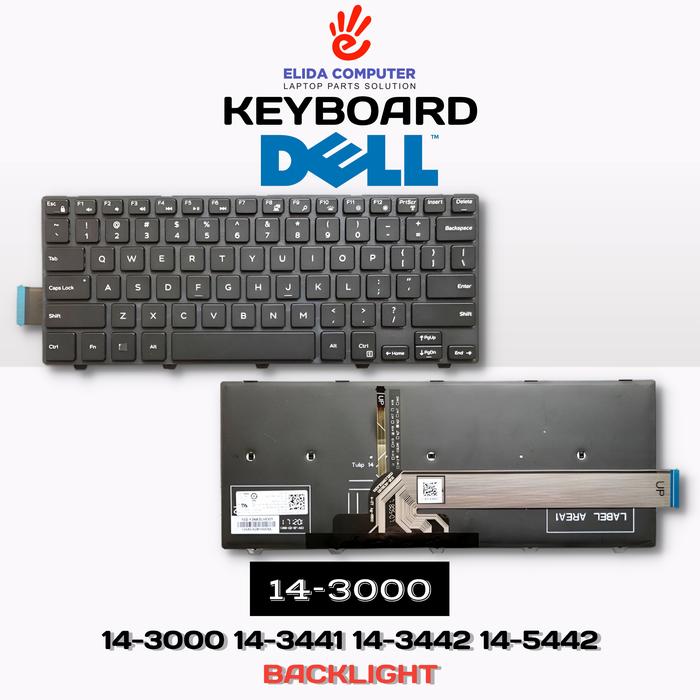 Jual Keyboard Dell Inspiron 14 3000 3451 3458 3441 3442 3443 3446 ...