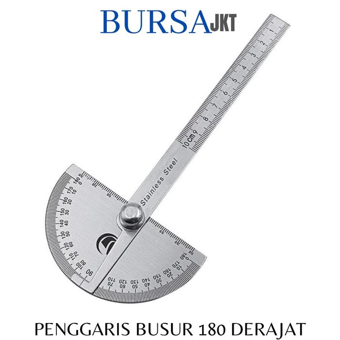 Jual PENGGARIS BUSUR 180 DERAJAT STAINLESS STEEL PENGUKUR SUDUT ...