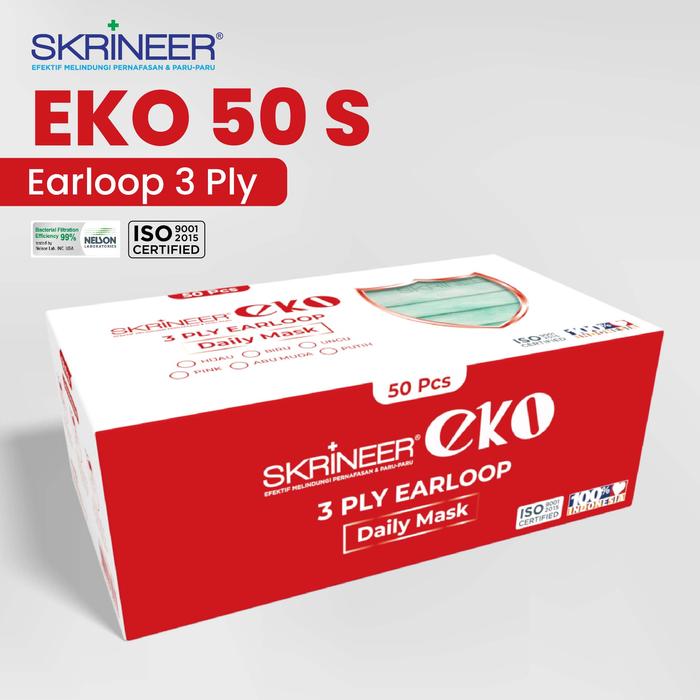 Jual Skrineer Masker Earloop EKO 3ply 50 pcs - Jakarta Timur - SKRINEER ...