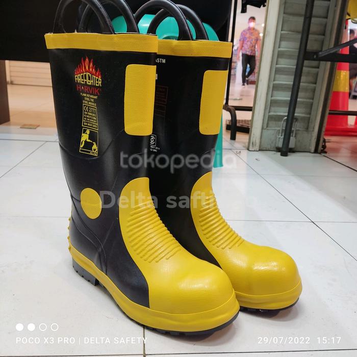 Jual Sepatu Pemadam Kebakaran Harvik Fire Fighting Magnum Original ...