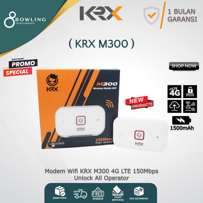 Jual Modem Wifi KRX M300 Mifi 4G LTE 150Mbps Unlock All Operator Bypass ...