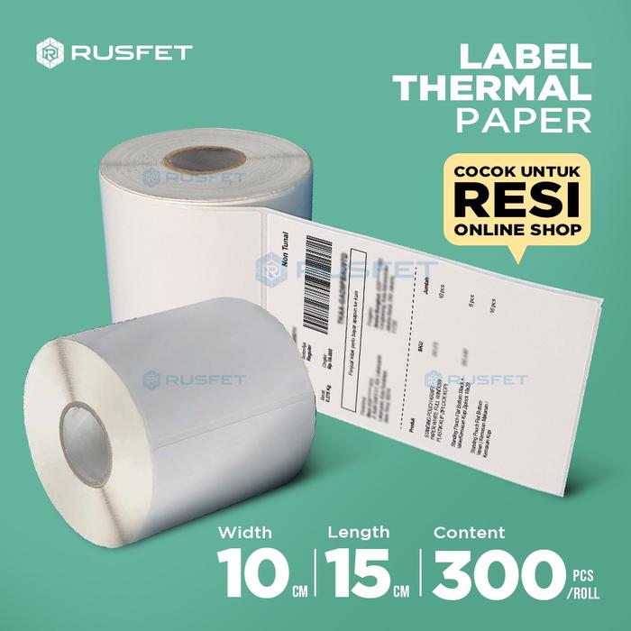 Jual Sticker Thermal Paper Label Kertas Printer Resi Stiker Barcode POS - Label 10x15 300 - Kota ...