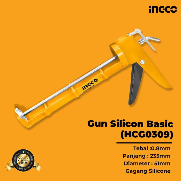Jual Ingco Alat Tembak Lem Silikon HCG0309 Gun Silicone Basic Caulking ...