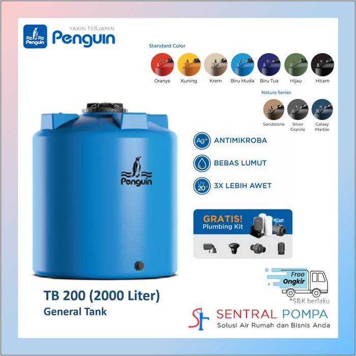 Jual Tangki | Toren | Tandon Air Penguin TB 200 Water Tank 2000 liter ...