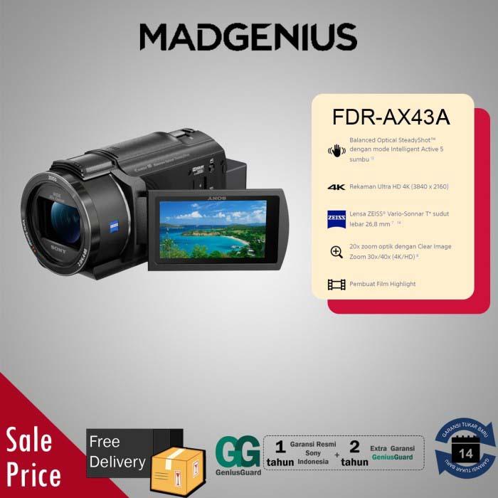 Promo SONY FDR-AX43 / FDR AX43A Handycam Sony 4K dgn sensor CMOS Exmor ...