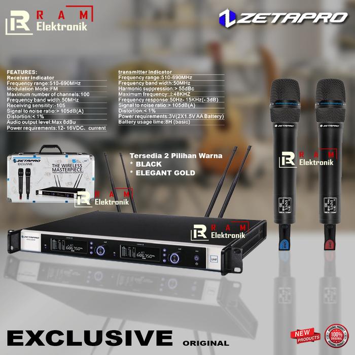 Jual Mic Wireless Zetapro Exclusive 2 Handle Handheld Original Di ...