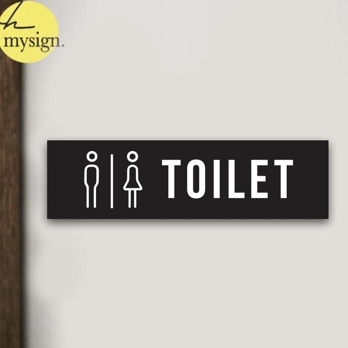 Jual Sign Akrilik Toilet | Acrylic Signage WC | Label Pintu Toilet ...