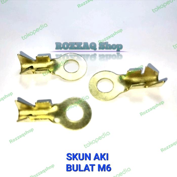 Jual 4 PCS SKUN AKI BULAT UKURAN M6 SKUN AKI MOTOR SKUN TERMINAL KABEL ...