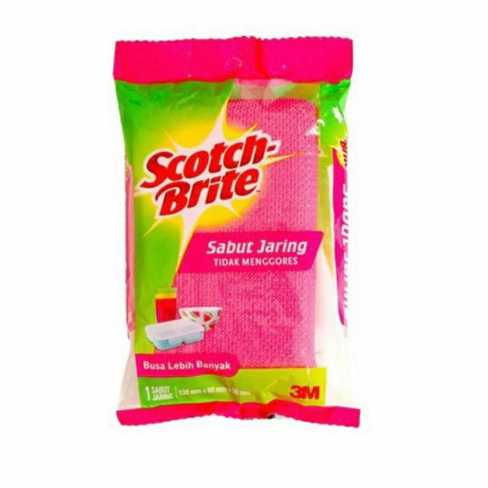 Jual Spons Sabut Jaring Pink SCOTCH BRITE 3M / Sabut Cuci Piring Gelas ...