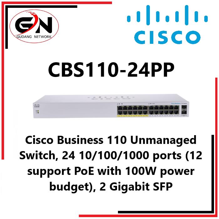 Jual Cisco Business CBS110-24PP Unmanaged Switch 24 10/100/1000 ports - Jakarta Pusat - Gudang ...