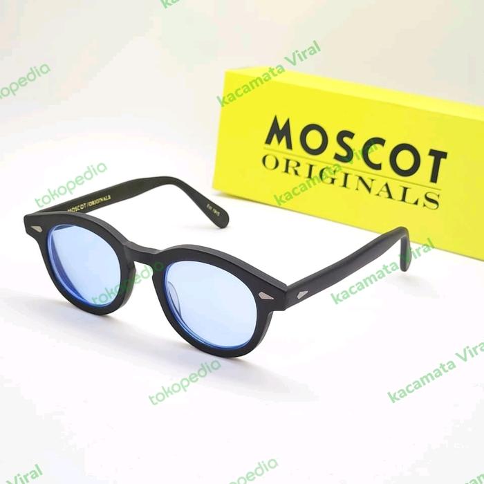 Jual Sunglass Moscot Lemtosh Black Doff Lens Light Blue Premium Quality ...