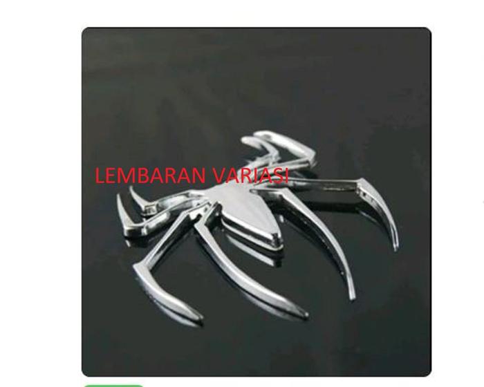 Jual Stiker Emblem Spider Laba-Laba Chrome 3D 9x11 cm - Jakarta Barat ...