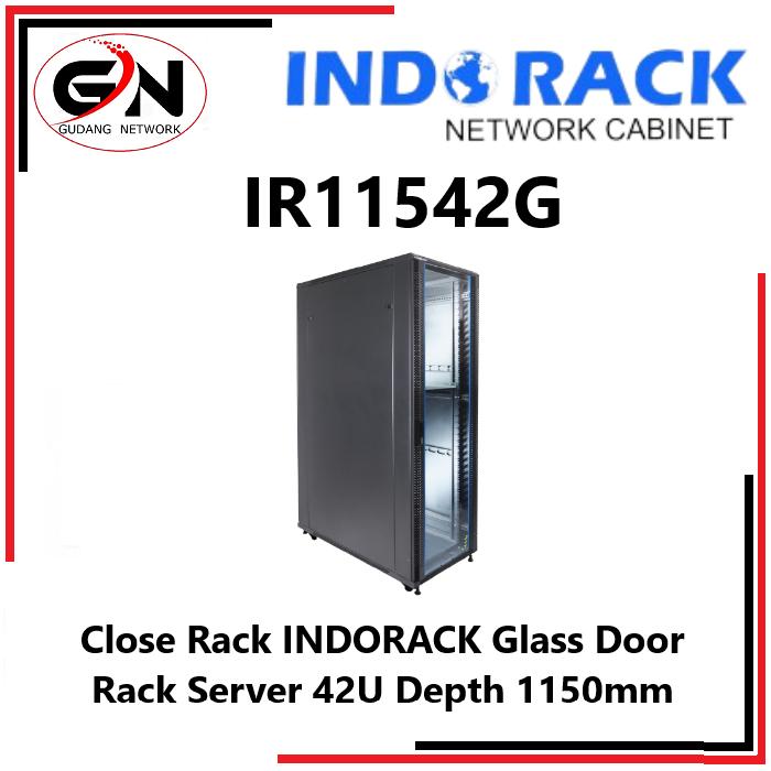 Jual Close Rack INDORACK Glass Door Rack Server 42U Depth 1150mm ...