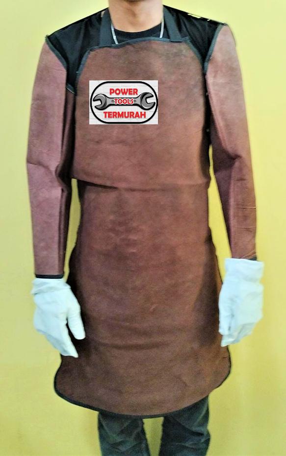 Jual Apron Las Kulit Badan Dada + Lengan Set Cokelat Baju Safety ...