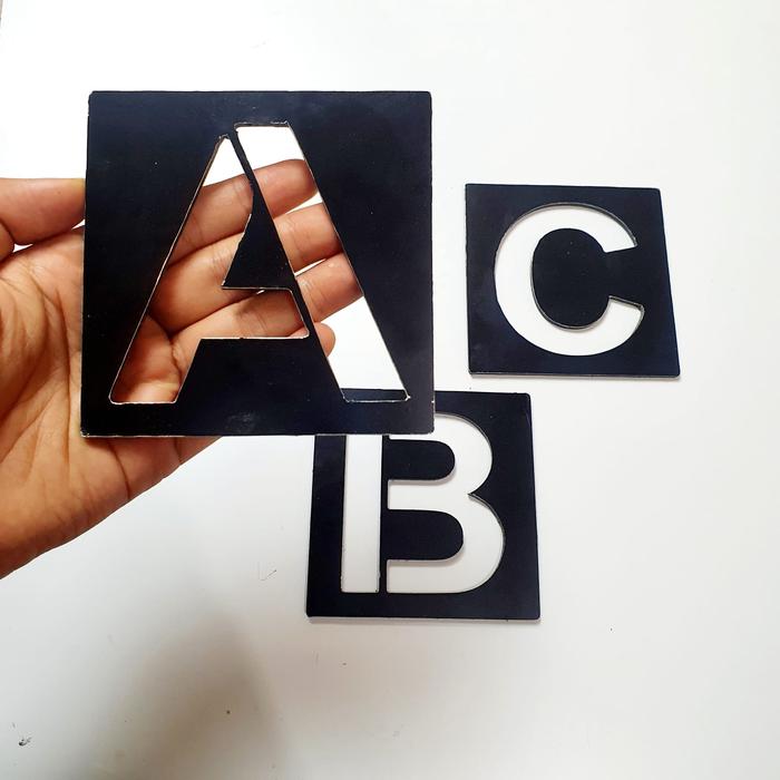 Jual Huruf Timbul ACP Model Berlubang dekorasi nama / tanda hiasan ...