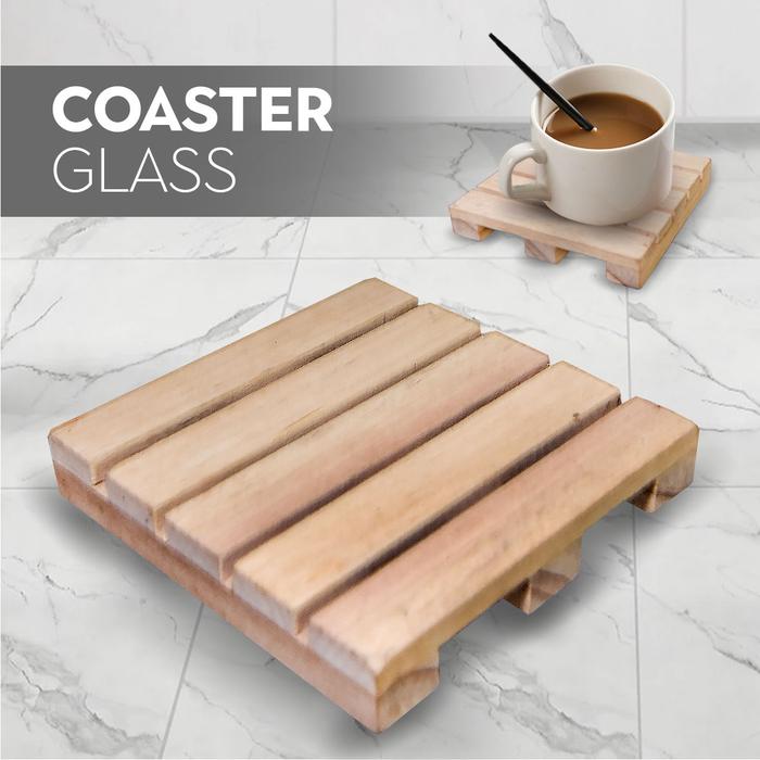 Jual Wooden Coaster Tatakan Gelas kayu Kopi Rustic Dekorasi Craft ...