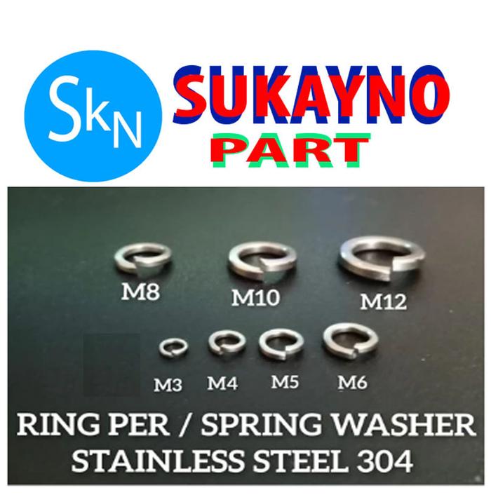 Jual Ring Per Stainless M3 - M24 / Spring Washer Plate STainles 304 ...