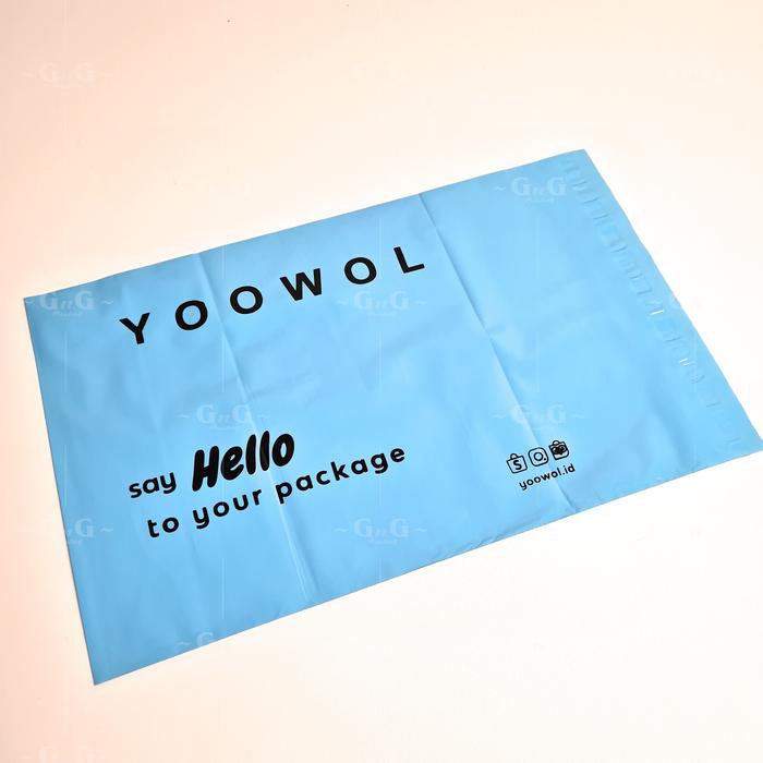 Jual Plastik Polymailer Packing Amplop Biru Premium Custom Print ...