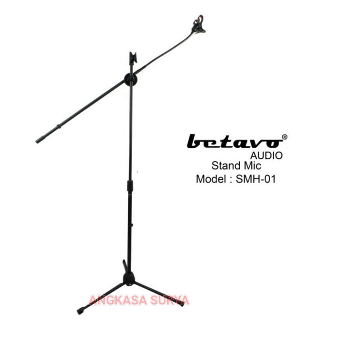 Jual Stand Mic Panjang Tripod Tiang + Holder Hp Betavo Smh 01 Besi Lentur Di Seller Rukia ...