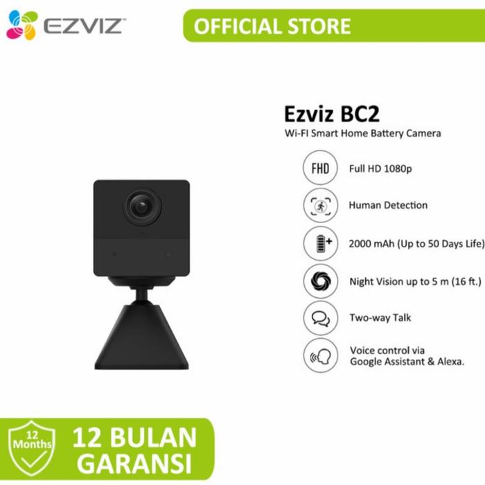 Jual EZVIZ BC2 WIFI SMART HOME BATTERY CAMERA 2MP - Kota Palembang ...