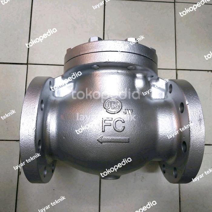 Jual Swing check valve flange jis 10k KITZ Cast iron ukuran DN 100/ 4 ...