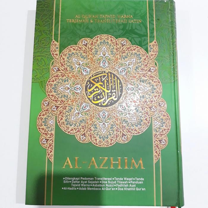 Jual Al Quran Tajwid Warna Terjemah & Transliterasi Latin AL AZHIM A4 ...