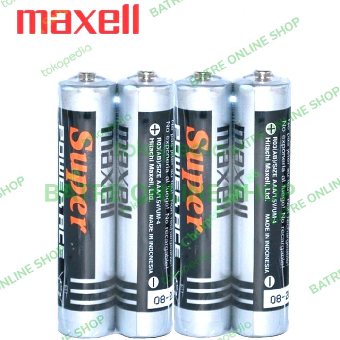 Jual MAXELL 1,5V AAA LR03 SUPER POWER ACE BATERAI BATRE AAA UM4 1,5V ...