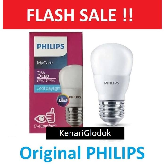 Jual PHILIPS Lampu LED 3W Bulb Bohlam 3 w watt philip 3watt putih white ...