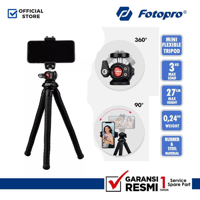 Jual Fotopro RM-80+K2+SJ-86+GA-1 Mini Tripod Fleksibel - Jakarta Barat ...