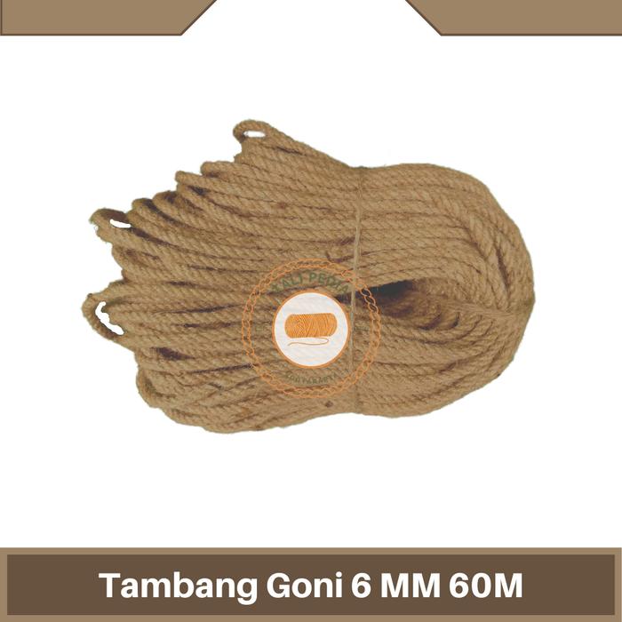 Jual Tambang Goni 6 MM - Tali Rami Besar 60M Tali Kerajinan Rustic ...