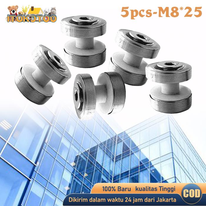 Jual 5pcs Baut Penjepit Kaca Tiang Railing Tangga Stainless 304 Jepit ...