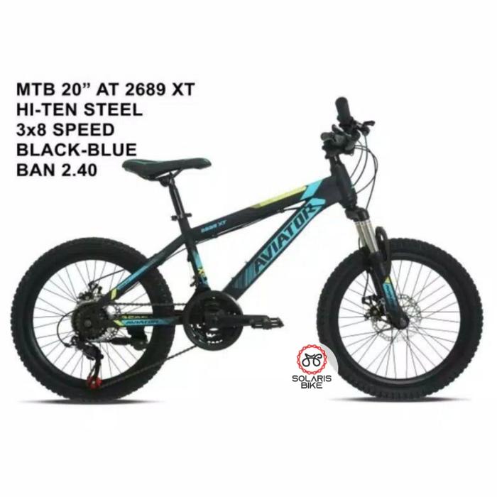 Jual Sepeda MTB Sepeda Gunung Anak 20 Inch Aviator 2689 XT - Black Red ...