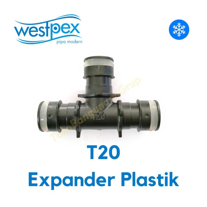 Jual Tee Sambung WESTPEX T20 mm Expander plastik / Sambungan air dingin ...
