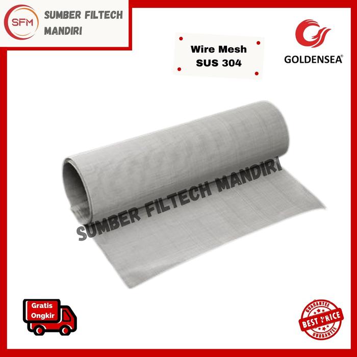 Jual Wire Mesh Saringan SS 304 # 150, 180 x Tebal 0.06mm - Mesh 180, Lebar 1m - Jakarta Utara ...