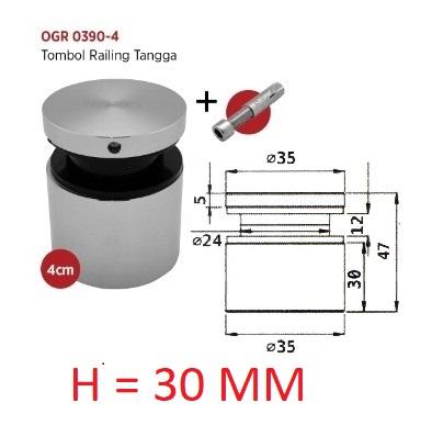 Jual Baut Pin Railing Konektor Kaca Tembok Glass To Wall Railling ...