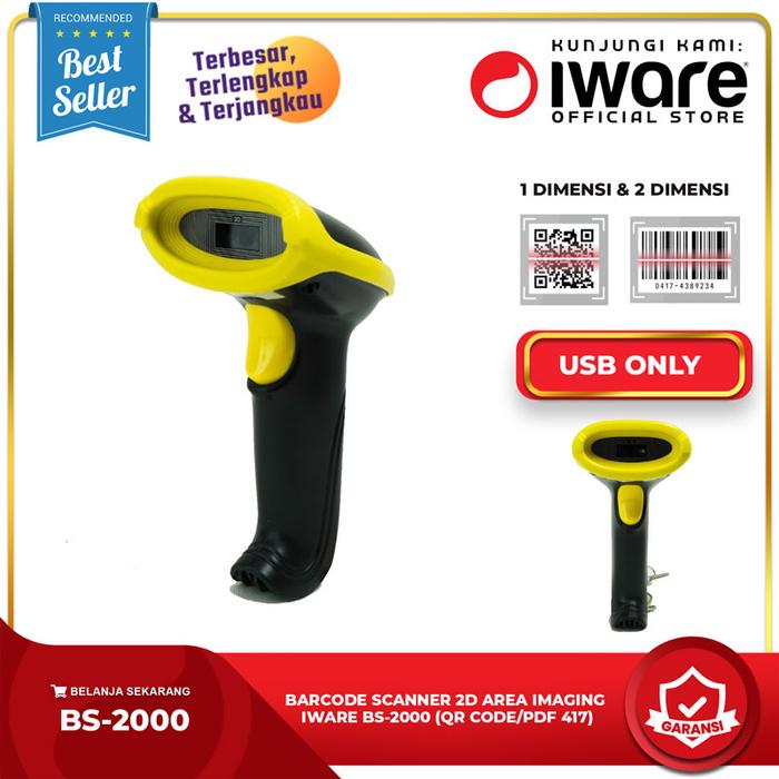 Promo BARCODE SCANNER 2D AREA IMAGING IWARE BS-2000 (QR CODE/PDF 417 ...