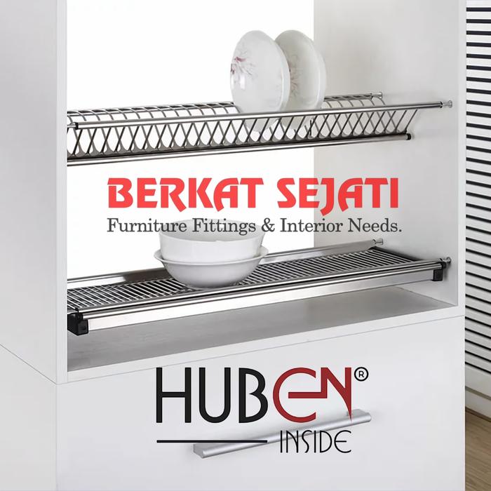 Jual (80cm) Rak Piring & Gelas Stainless Steel Kitchen Kabinet Dish ...