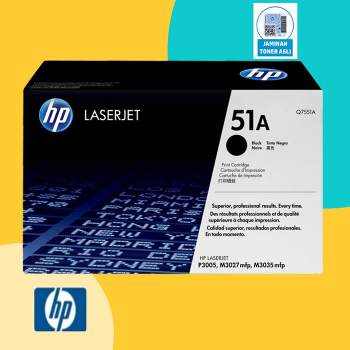 Jual HP 51A BLACK ORIGINAL LASER JET TONER CARTRIDGE (Q7551A) - Jakarta ...
