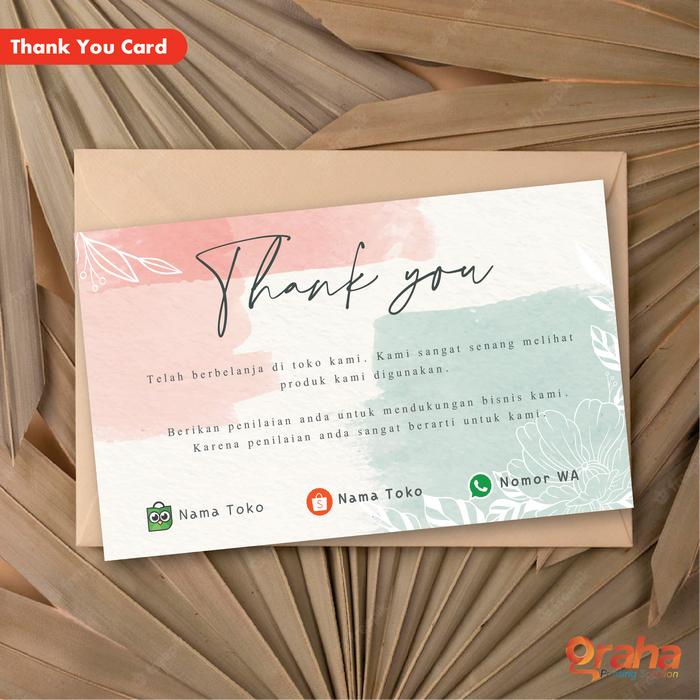 Jual Cetak Kartu Ucapan Terima Kasih / Thank You Card Online Shop – 6 x ...