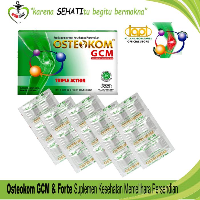 Promo Osteokom GCM Strip Isi 4 Suplemen Kesehatan - GCM BOX 30TAB ...
