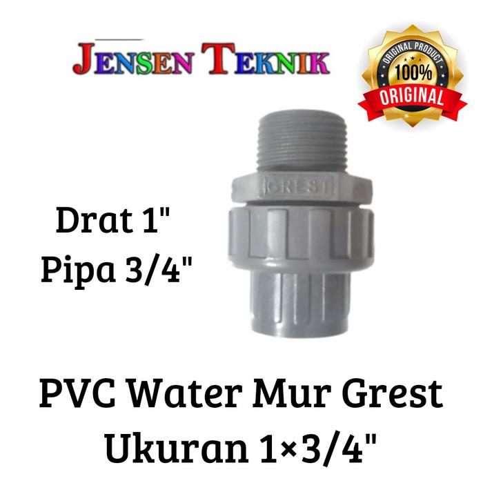Jual Pvc W.Mur 1 x 3/4" in GREST/Water Mur Pvc/Water Moor 1 x 3/4" in ...