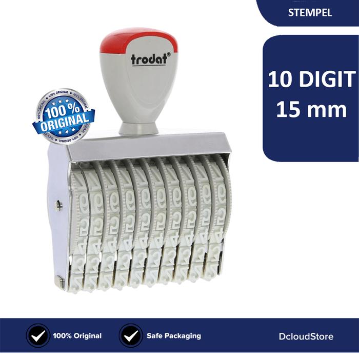 Jual Stempel Manual 10 Digit Trodat Stempel Angka Nomer Nomor 15 mm ...