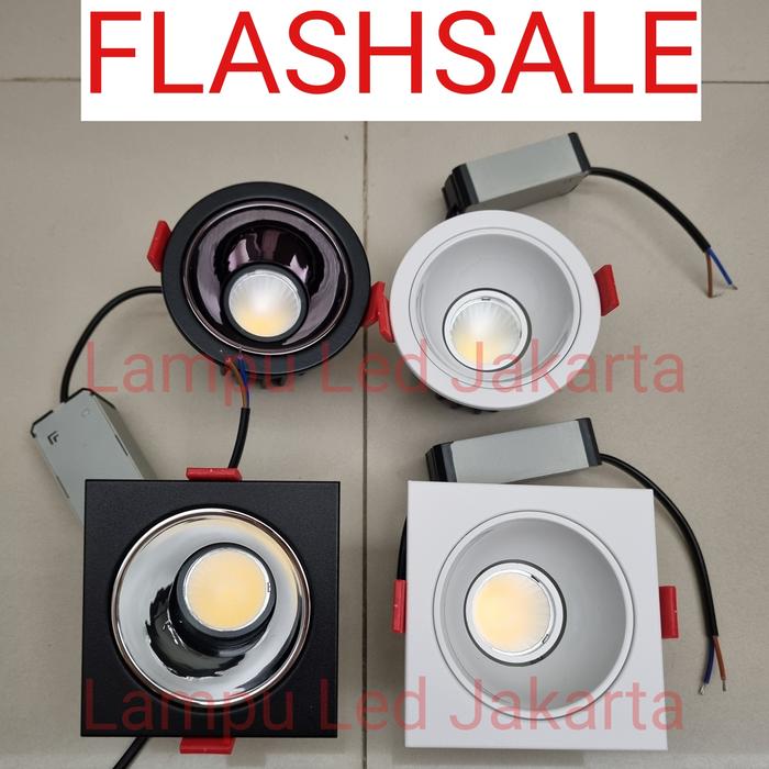 Jual downlight spotlight cob 12watt 12w kotak bulat. lampu spot cob 12w ...