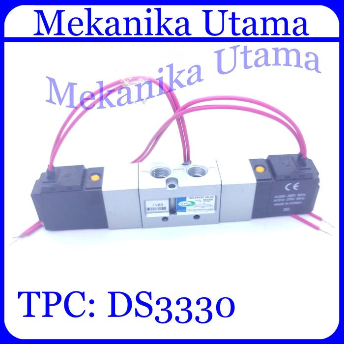 Jual TPC DS3330-02, 5/3 Way Solenoid Valve Closed Center, Port 1/4 ...