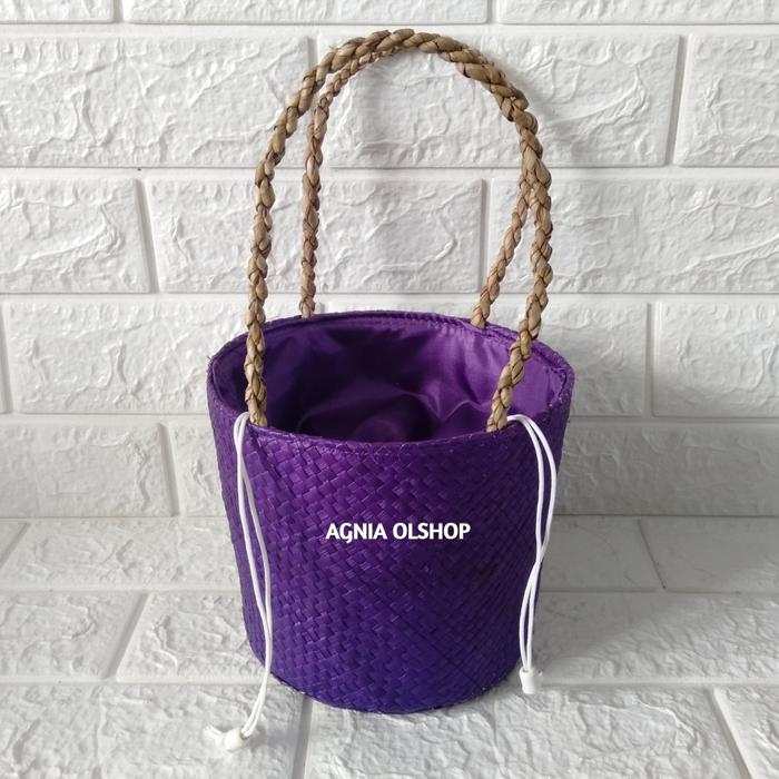 Jual Keranjang Parcel Isi 2 Toples Tas Hampers Anyaman Pandan Tas ...