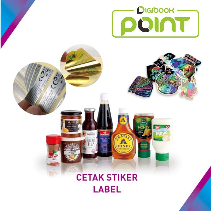 Jual Stiker Label Makanan Custom Bahan Gold / Silver Print & Cut ...